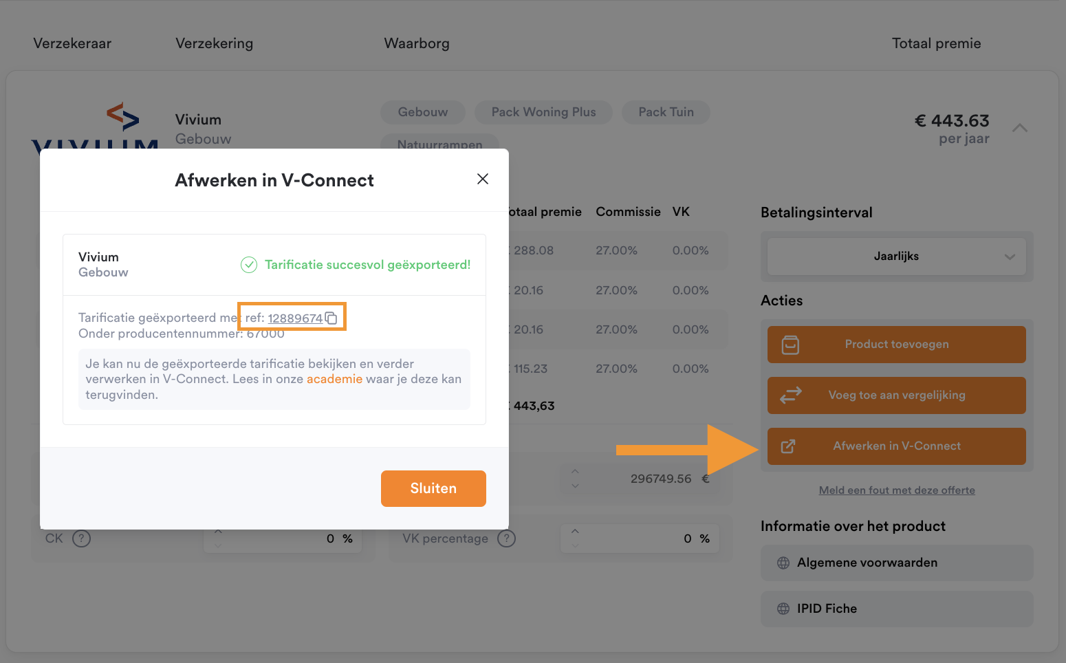 Waar vind ik mijn tarificatie of offerte terug in V-Connect?
